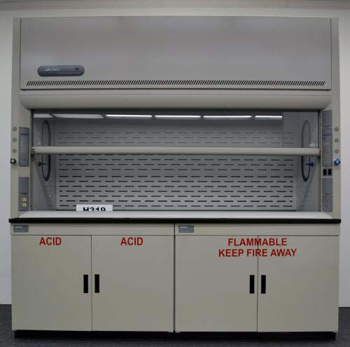 8′ Labconco Protector Fume Hood w/ Acid Cabinets - National Laboratory ...